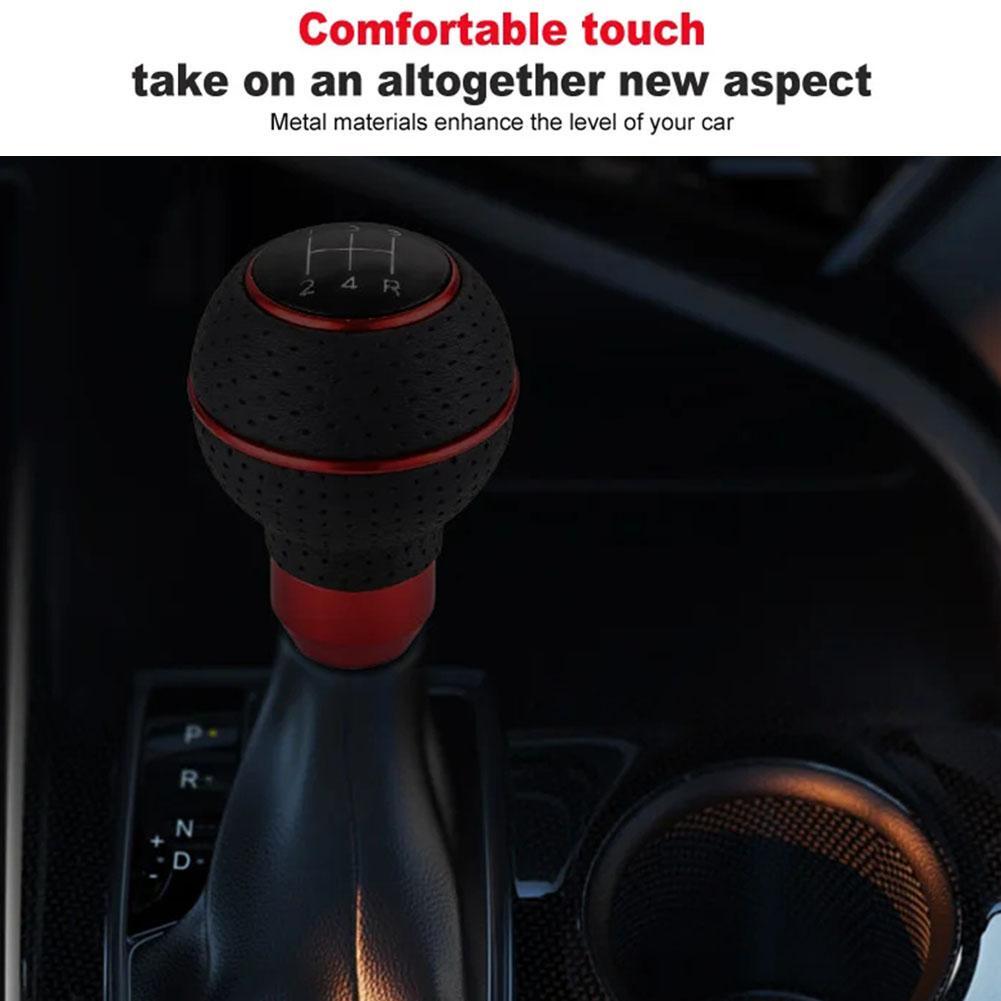 Shift Knob Gear Universal Leather Speed Manual Shifter Car Lever Stick ...