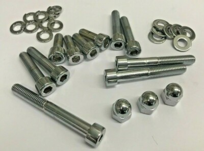 YAMAHA XS650 CHROME TRIPLE TREE ALLEN BOLT NUT KIT chopper bobber cafe ...