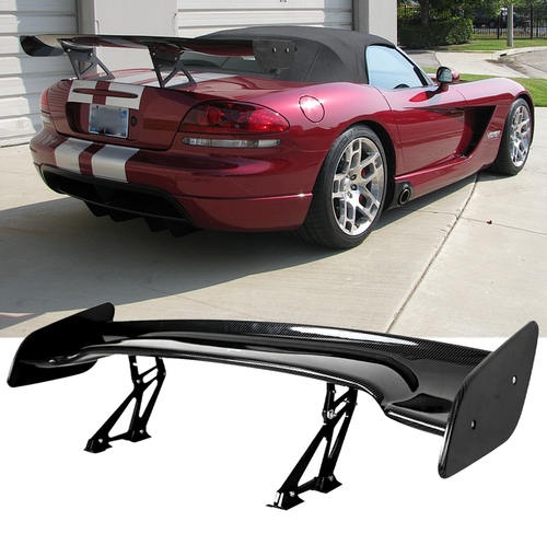 46" Rear Trunk Spoiler Tail Wing Adjustable Carbon Fiber For Dodge ...