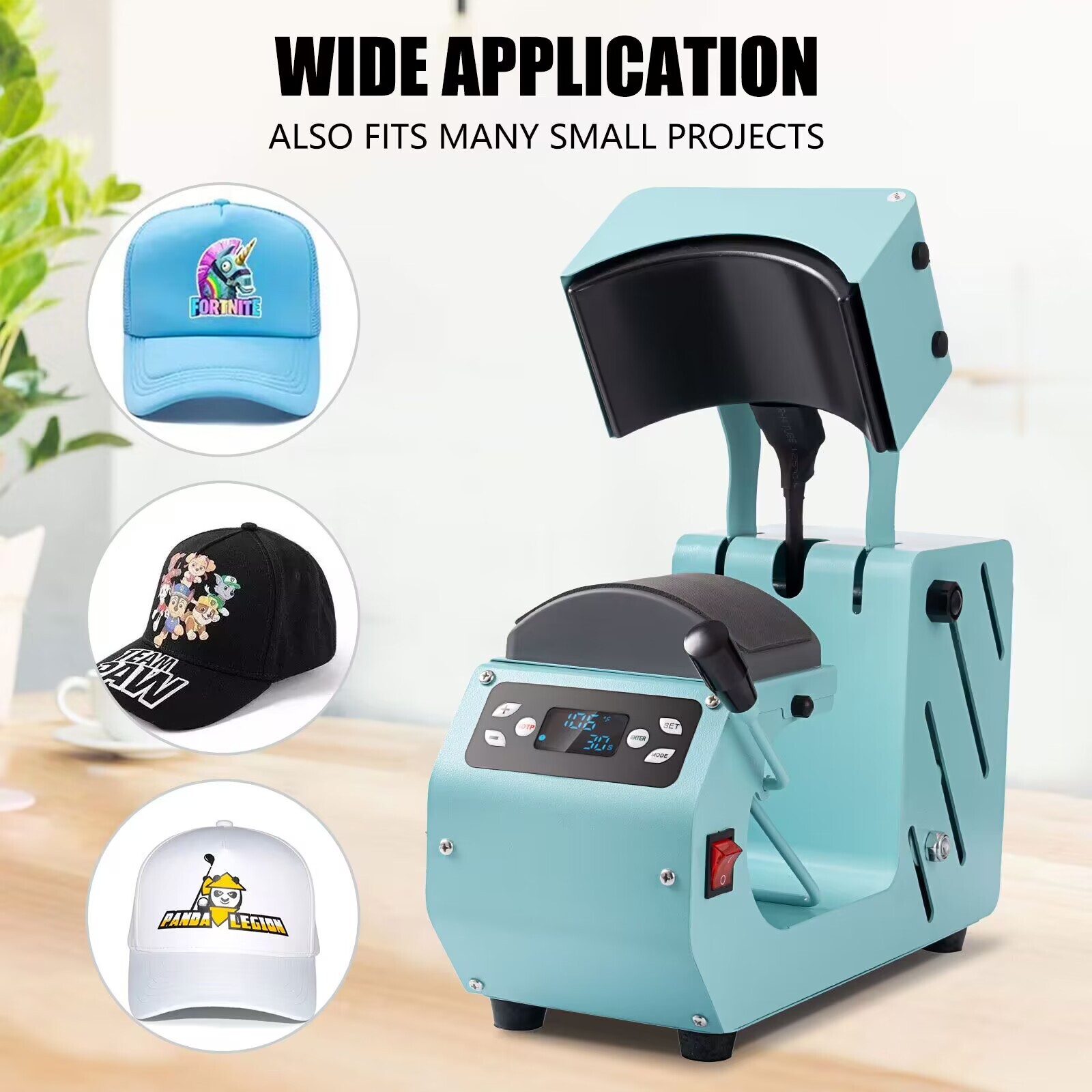Hat Heat Press Machine for Caps with 2pcs Interchangeable Platens ...