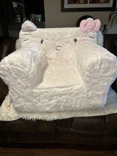 pottery barn Regular Size Anywhere Chair Hello Kitty Faux-Fur Ivory ...