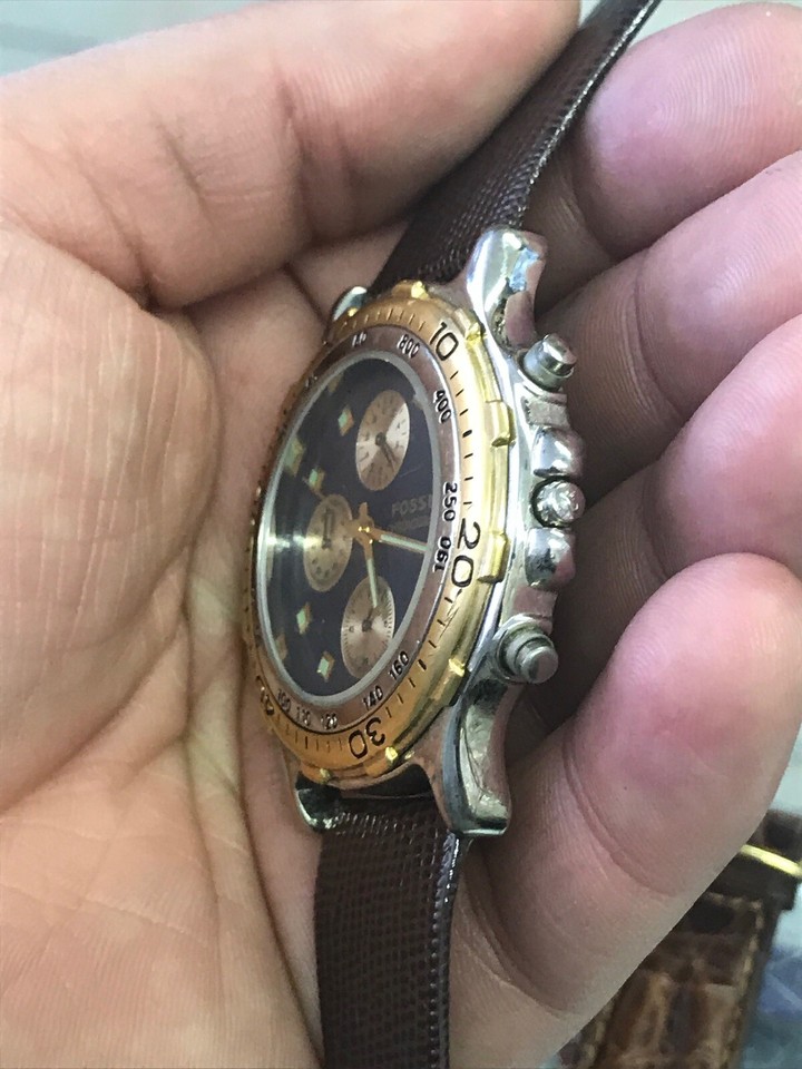 Vintage Fossil CH-2218 Chronomaster Special Edition Set 2-Tone Men’s ...