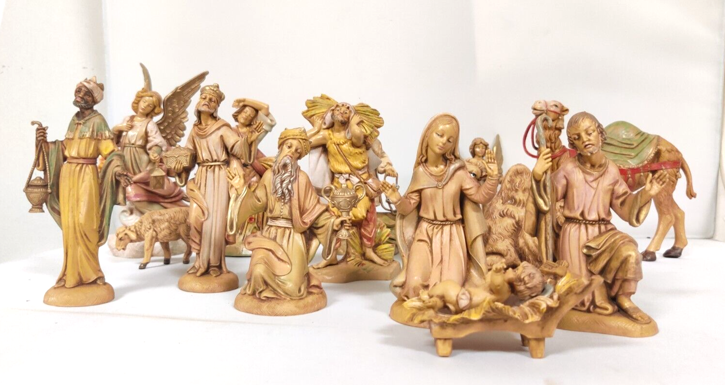 Vintage Fontanini Nativity Statues Set of 14 Made in Italy, 1983 - some ...