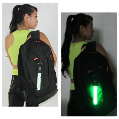 REFLECTIVE CLIP STRIP LED Backpack Jacket Tag Band Light running night ...
