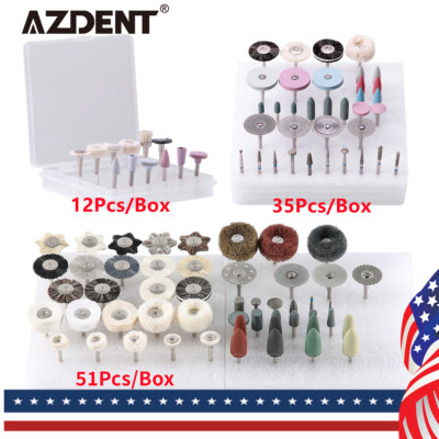 AZDENT Dental Lab Polishing HP 2.35MM Diamond Burs Brush For Ceramics ...
