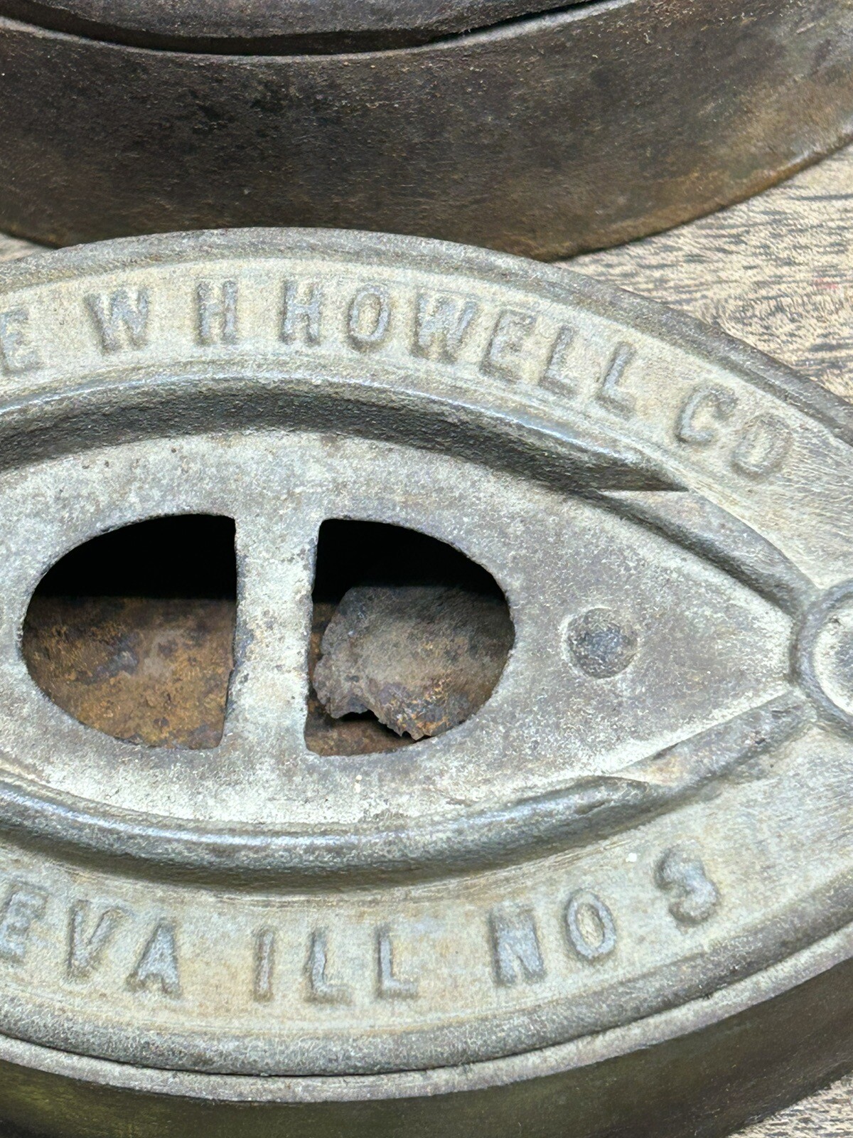 Antique W.H. Howell Co Geneva ILL.#3 Sad Iron w/o handle + extra ...