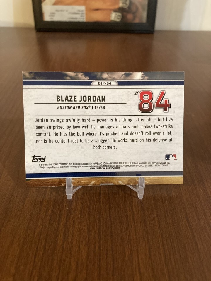 2023 Bowman Chrome Blaze Jordan Bowman Scouts Top 100 Insert #BTP-84 | eBay