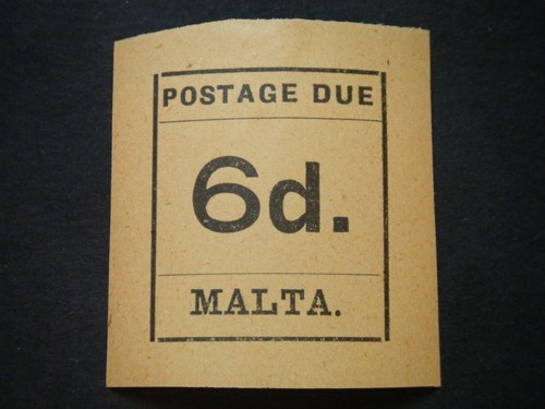 Malta 1925 6d black on buff Postage Due SGD8 MM | eBay
