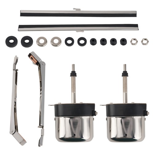 Windshield Wiper Motor Kit Street Rod Universal Boat For Chevy Jeep 12V ...