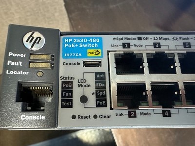 HP ProCurve 2530-48G 48-Port J9772A Gigabyte PoE+ Ethernet Network ...