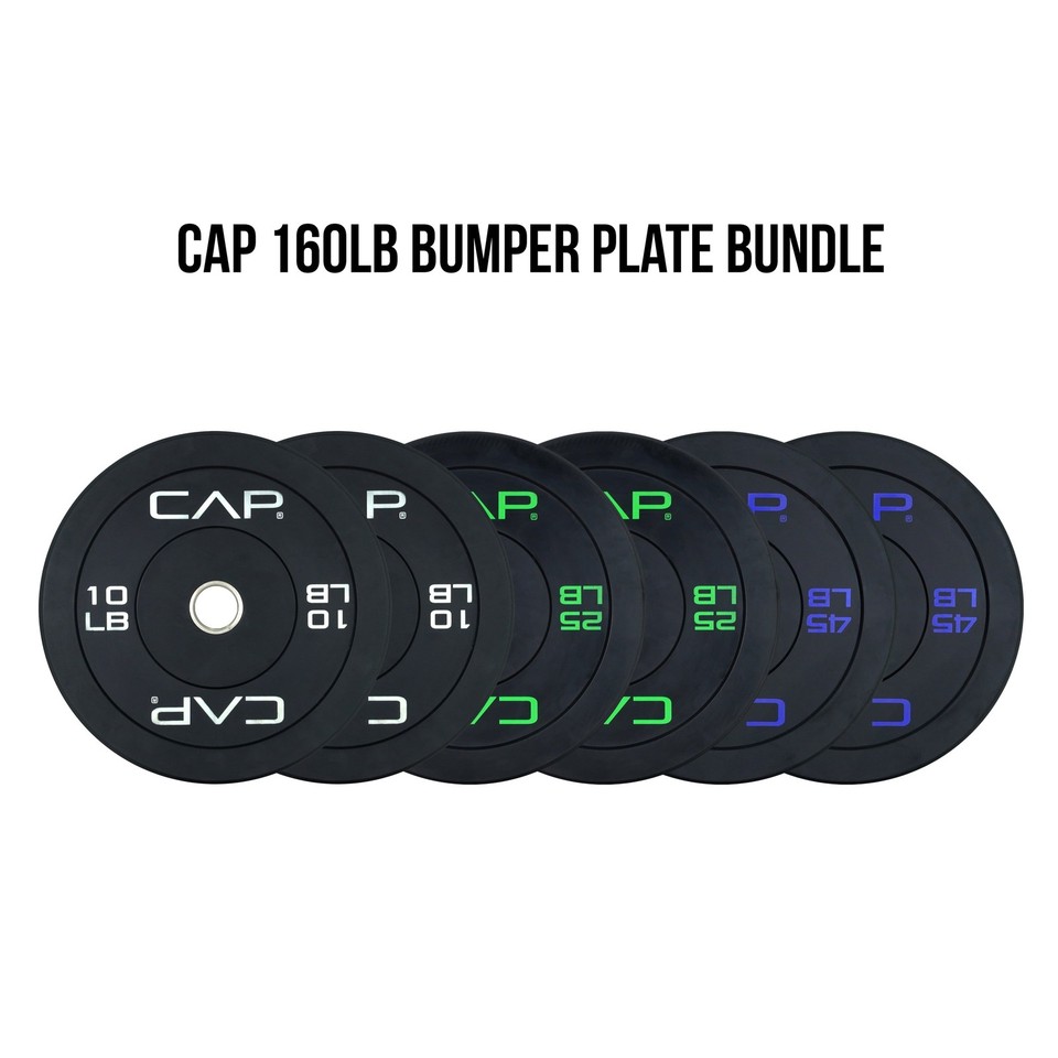 2 X Sets CAP Barbell Olympic Rubber Bumper Plates Weight Lifting Plates ...