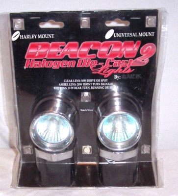NEW ! ADJURE INC HARLEY MOUNT BEACON-2 DIE CAST BULLET CLEAR 50W HALO ...