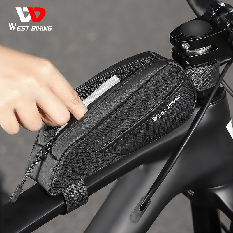 WEST BIKING Bicycle Frame Top Tube Bag MTB Road Bike Cycling Triangle ...