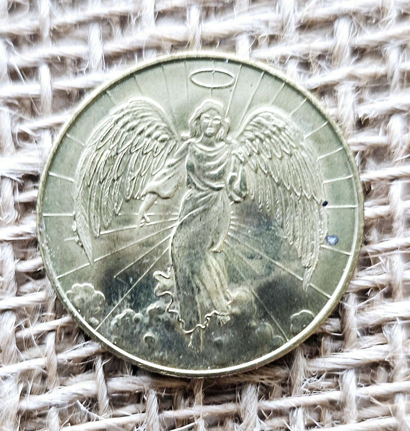 Vintage Gold Angel Coin Token Christian Guardian Angel 1" | eBay