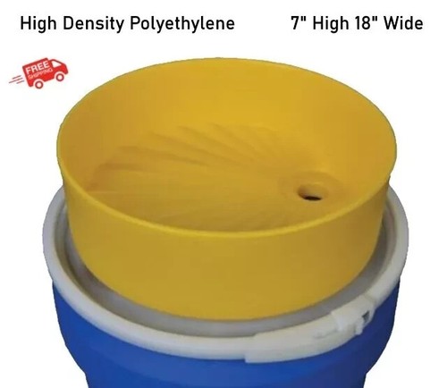 Drum Barrel Spill Funnel Containment High Density Polyethylene 7" High ...