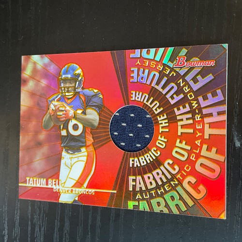 Tatum Bell 2004 Topps Bowman Fabric Of The Future Rookie Material Card ...
