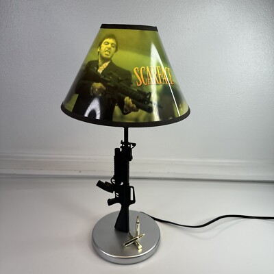 Scarface Table Lamp With Machine Gun Stem Bullets On Base SAY HELLO TO ...