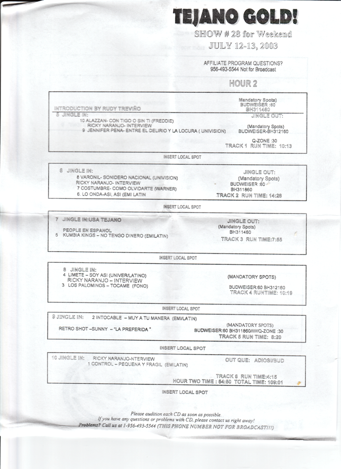Tejano Gold Countdown Radio Show with Sunny, Costumbre, Shelly Lares ...