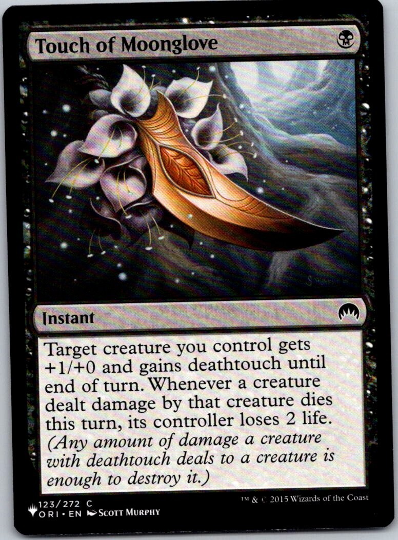 Magic the Gathering Touch of Moonglove Mystery Booster MTG Free ...
