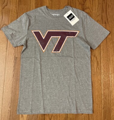 Men's VT Virginia Tech Hokies E5 Distressed Logo Short Sleeve Shirt NWT ...