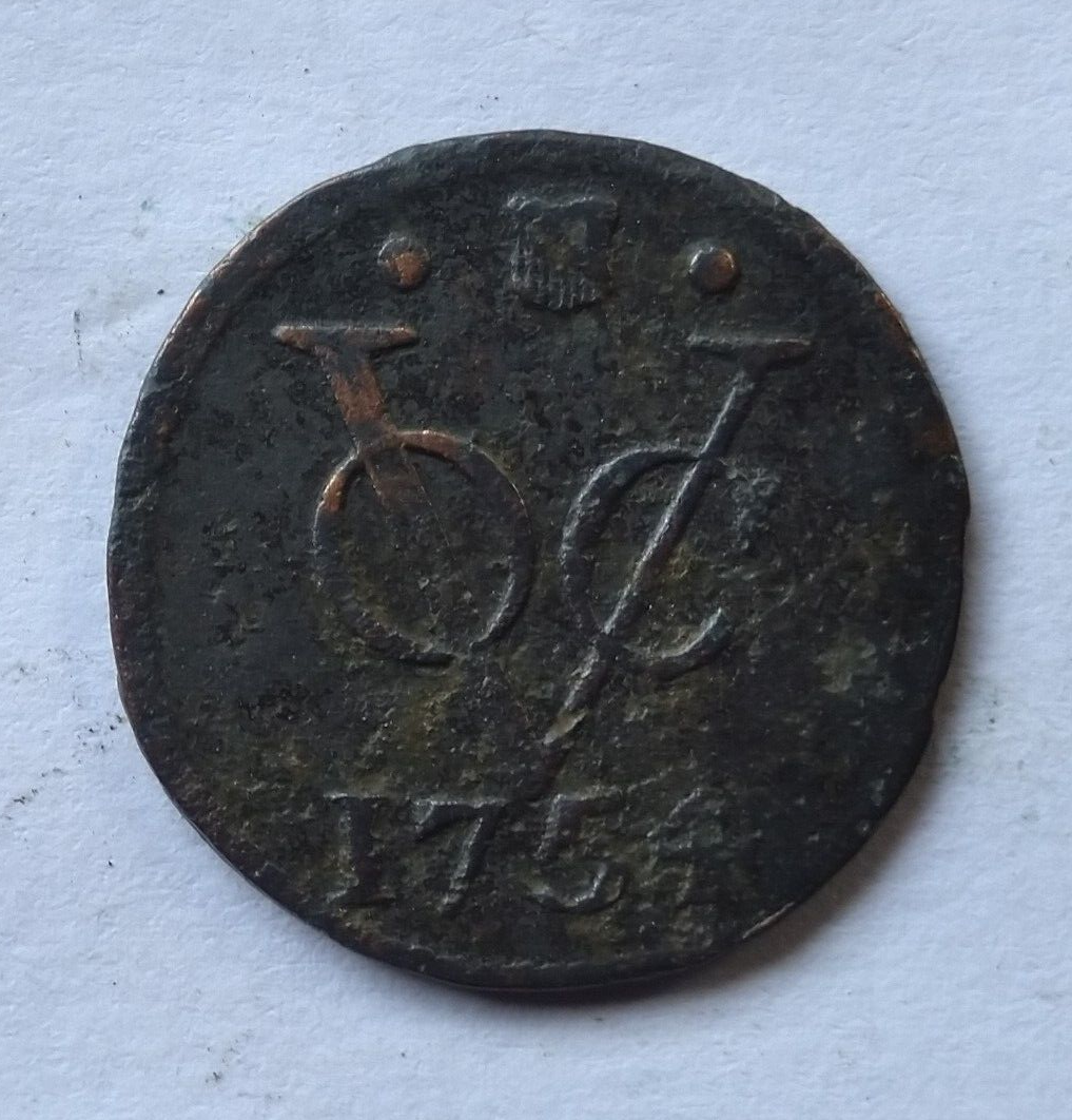 1754 Dutch Netherlands East India VOC Duit Utrecht Coin | eBay