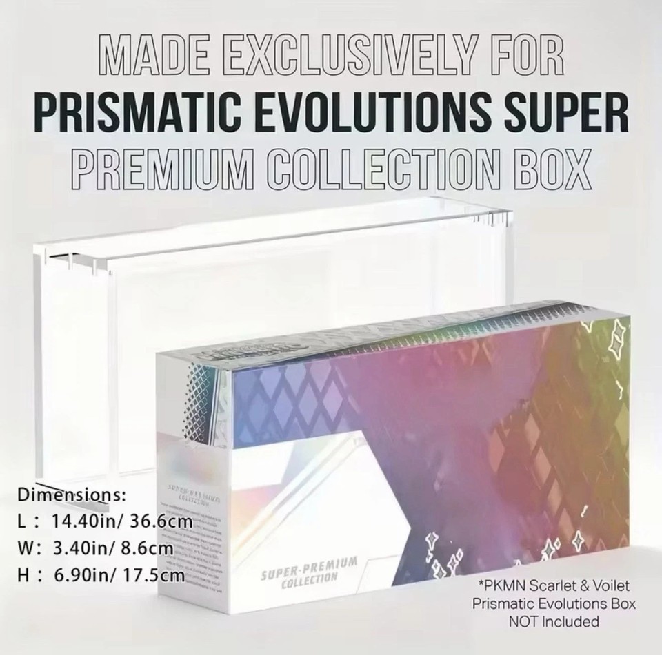 Pokemon Prismatic Evolutions Super Premium Collection SPC Acrylic Case ...