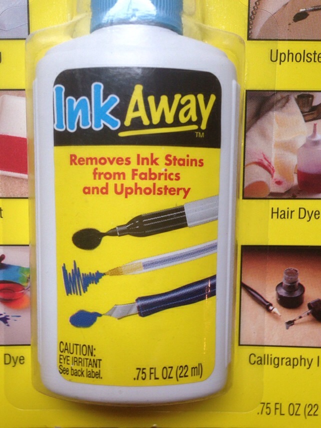 INK AWAY FROM GOO GONE, removes ink stains from fabrics and upholstery ...