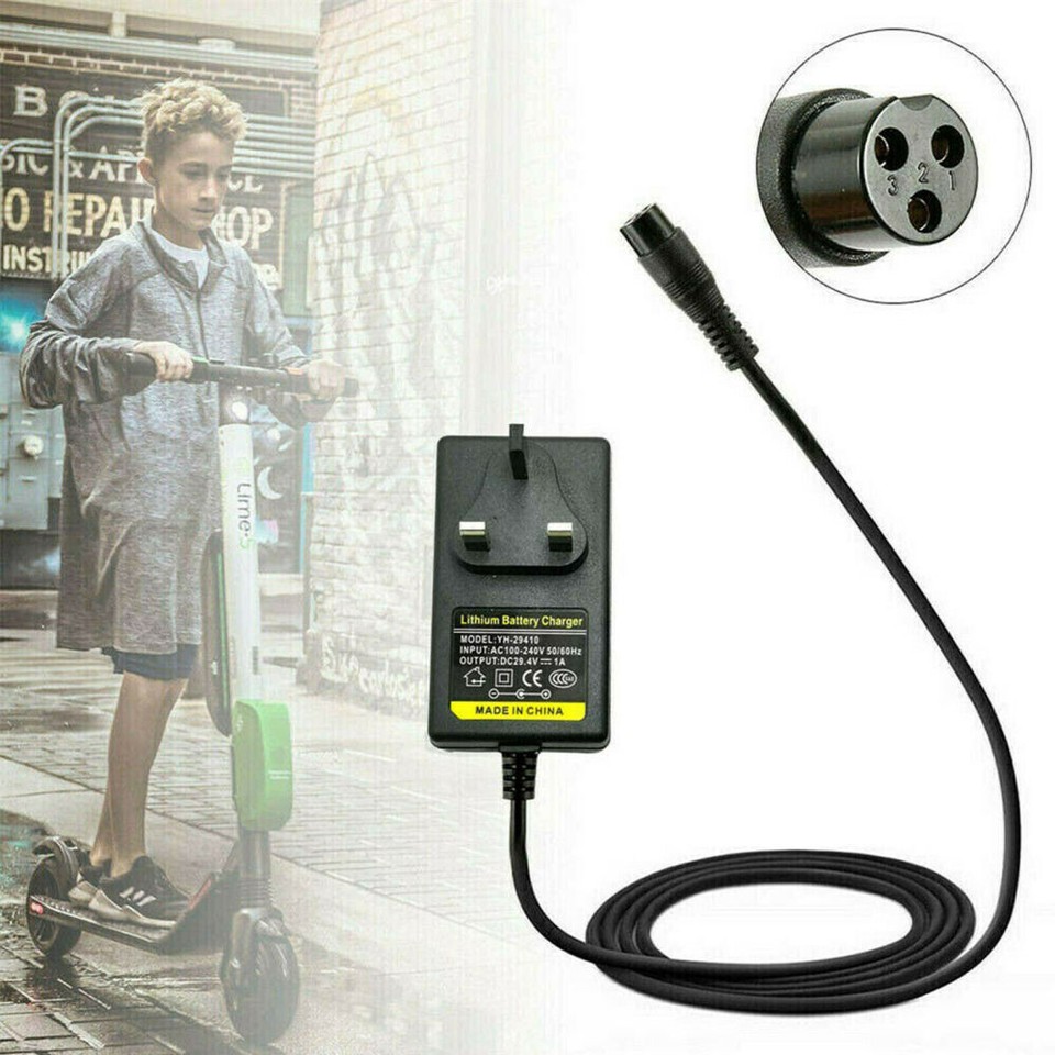 Battery Charger 24V For Electric Razor Scooter E100/125/150 Trikke E2 X ...