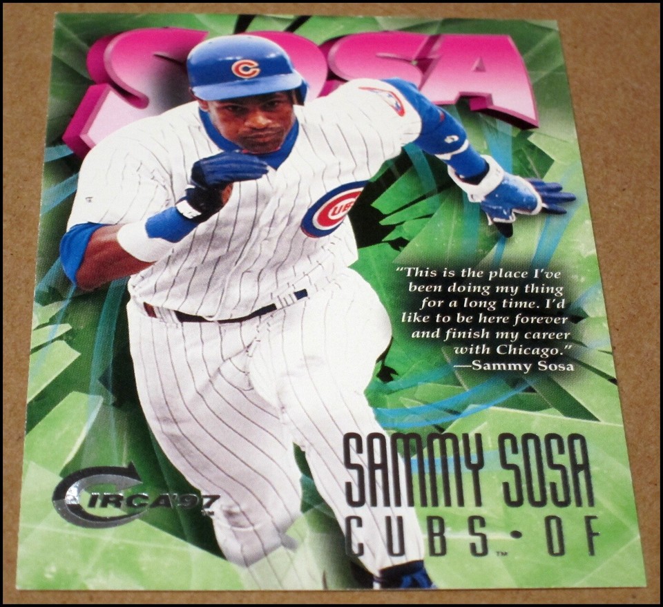 1997 Circa Sammy Sosa Baseball Card #275 Chicago Cubs NRMT Fleer SkyBox ...
