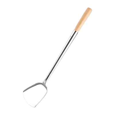 SLSPA001 Stainless Steel Spadle Wood Handle 495mm /Chinese Wok cooking ...