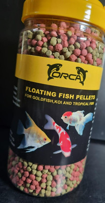 Orca Floating Medium Pellet 5-6mm 485g Goldfish Koi Tropical Pond Food ...