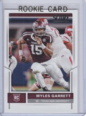 MYLES GARRETT ROOKIE CARD 2017 Texas A&M Football RC Aggies NFL ...