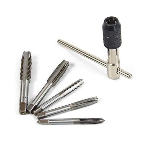 Thread Tap Wrench Set Tungsten Steel Screw Thread Tap Drill Bit for ...
