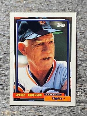 1992 Topps Sparky Anderson HOF Manager #381 Detroit Tigers Baseball | eBay