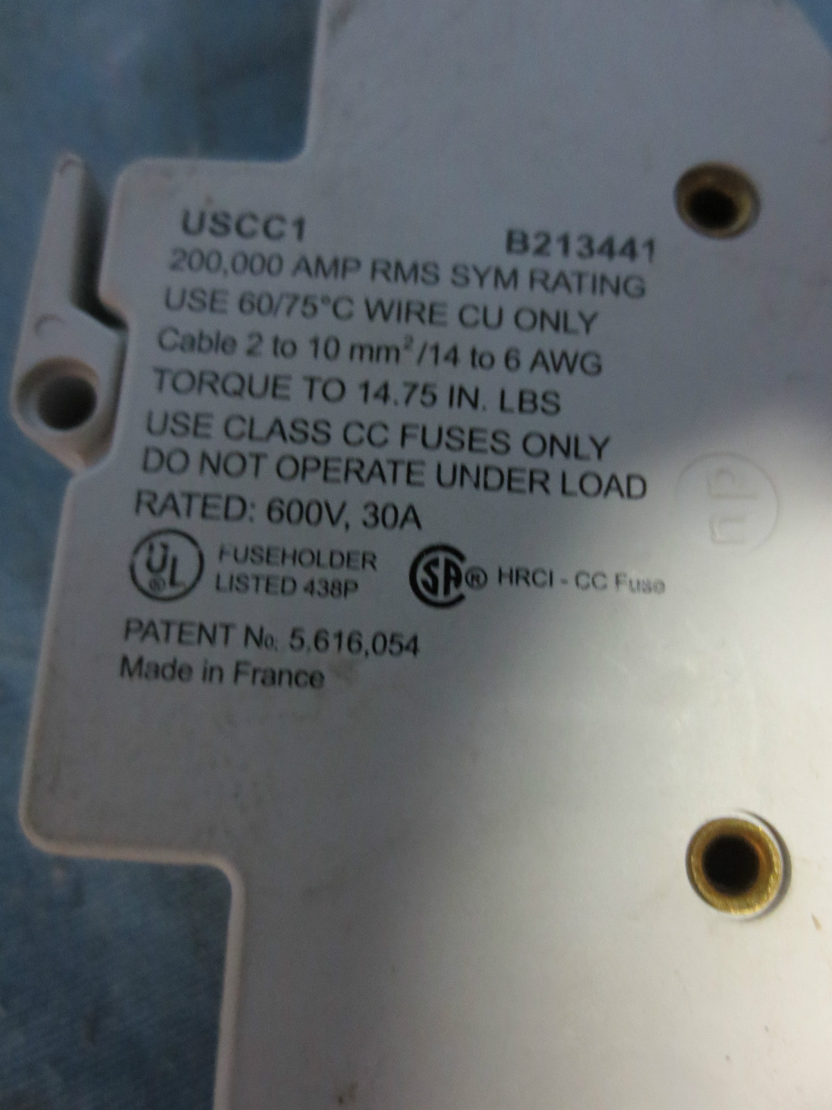 FERRAZ SHAWMUT USCC1 / B213441 1-POLE 600V 30A FUSE HOLDER | eBay