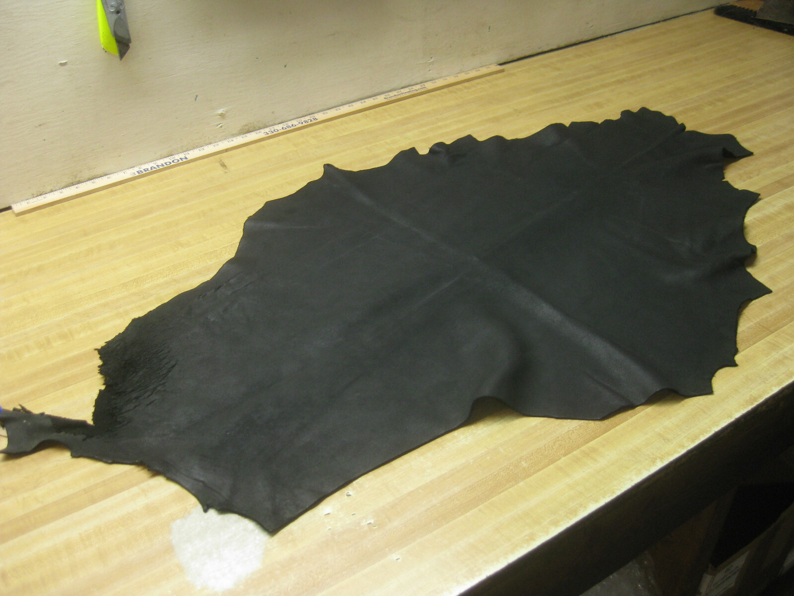 Buffed Sheep Skin Black Leather # 0010433 Row 104 | eBay