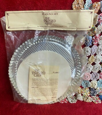 NIP The Pampered Chef Flan Pan Set Includes Two Pans & Directions | eBay