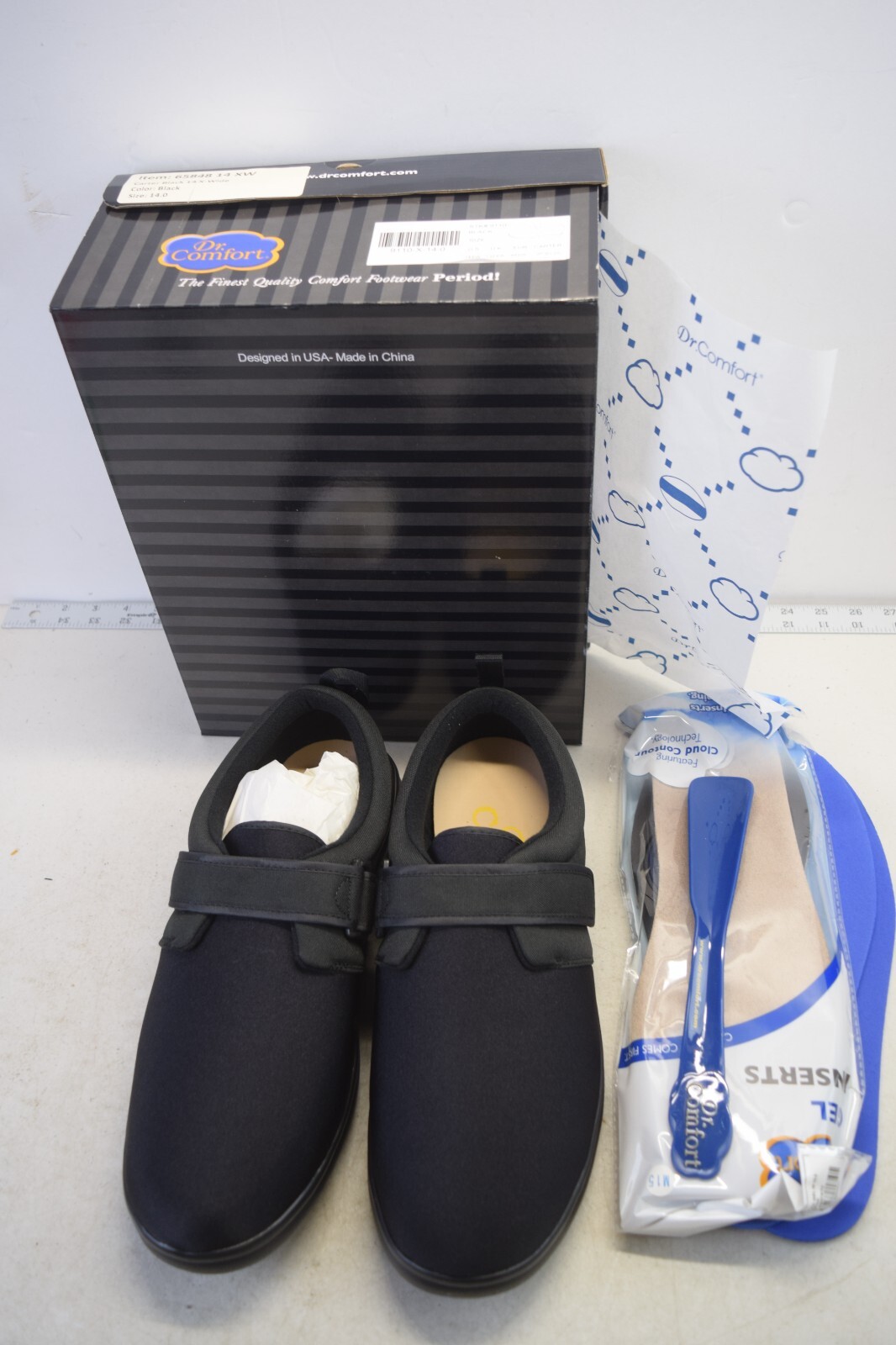 Dr. Comfort Carter Mens 14 Extra Wide Diabetic Double Depth Shoe ...