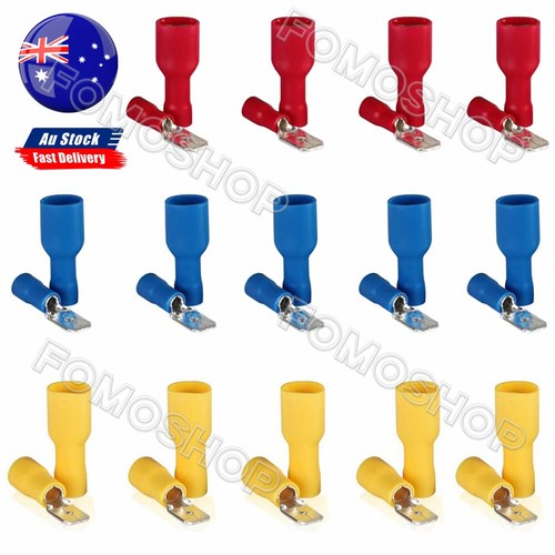 50/200Pcs Insulated Crimp Spade Terminals Electrical Wire Connectors ...