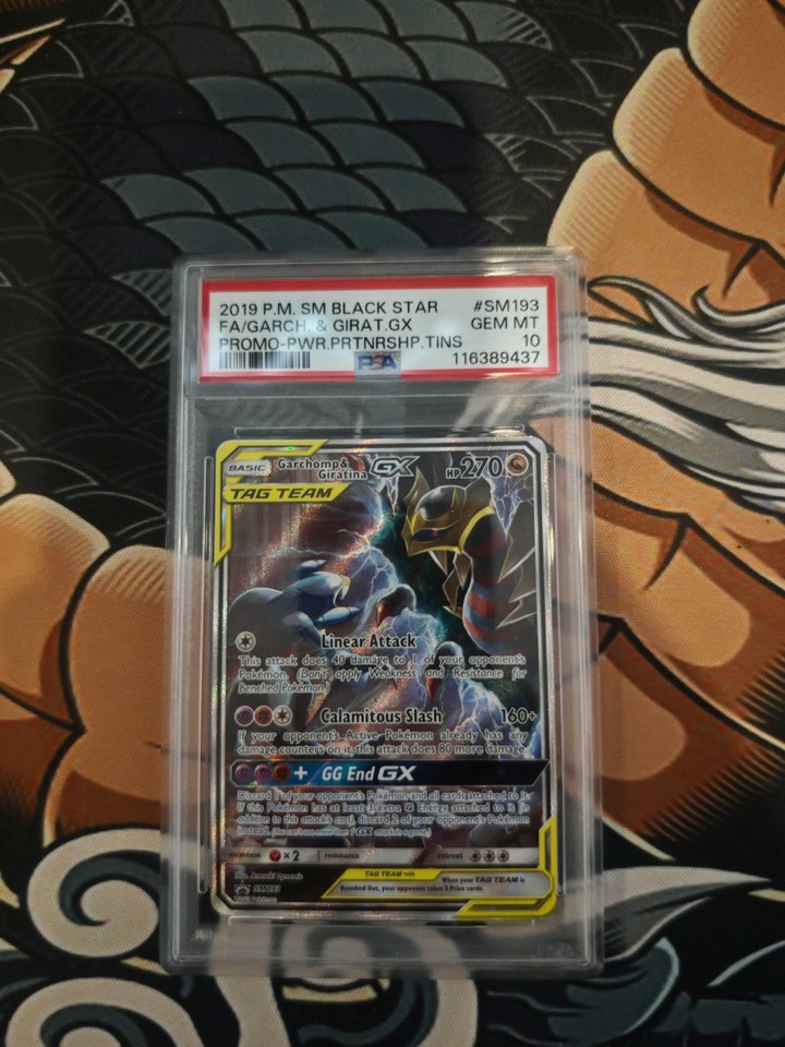 Pokemon Garchomp & Giratina GX SM193 Tag Team Black Star Promo Gem Mint ...