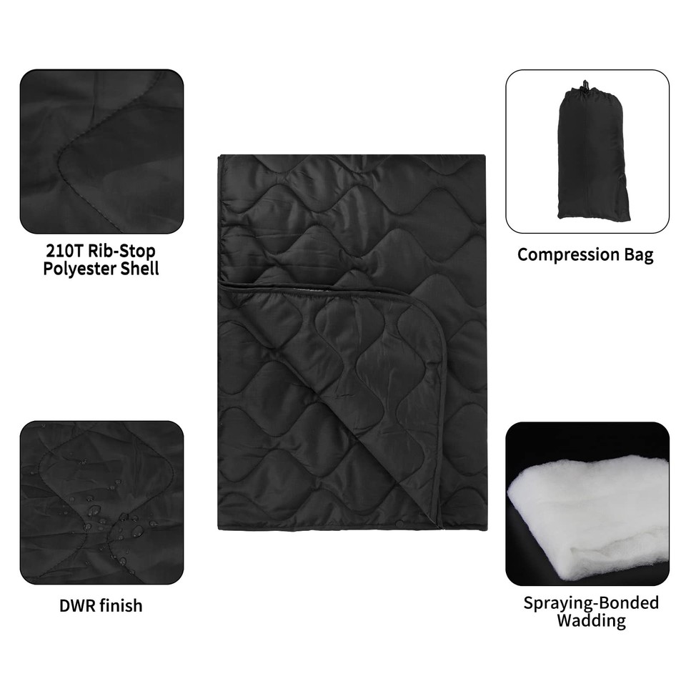 Tongcamo Poncho Liner Military Insulation Outdoor Camping Blanket for ...
