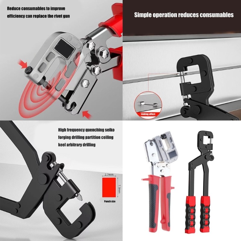 Portable Keel Clamp Crimping Pliers Punch Lock Tool for Home ...
