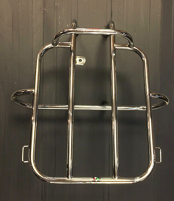 Rear back carry rack & spare wheel holder s/steel for Lambretta LD by ...