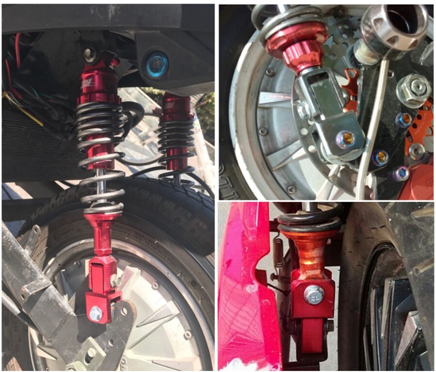 1Pair Motorcycle Shock Absorber Booster Riser Height Extend Adapter ...