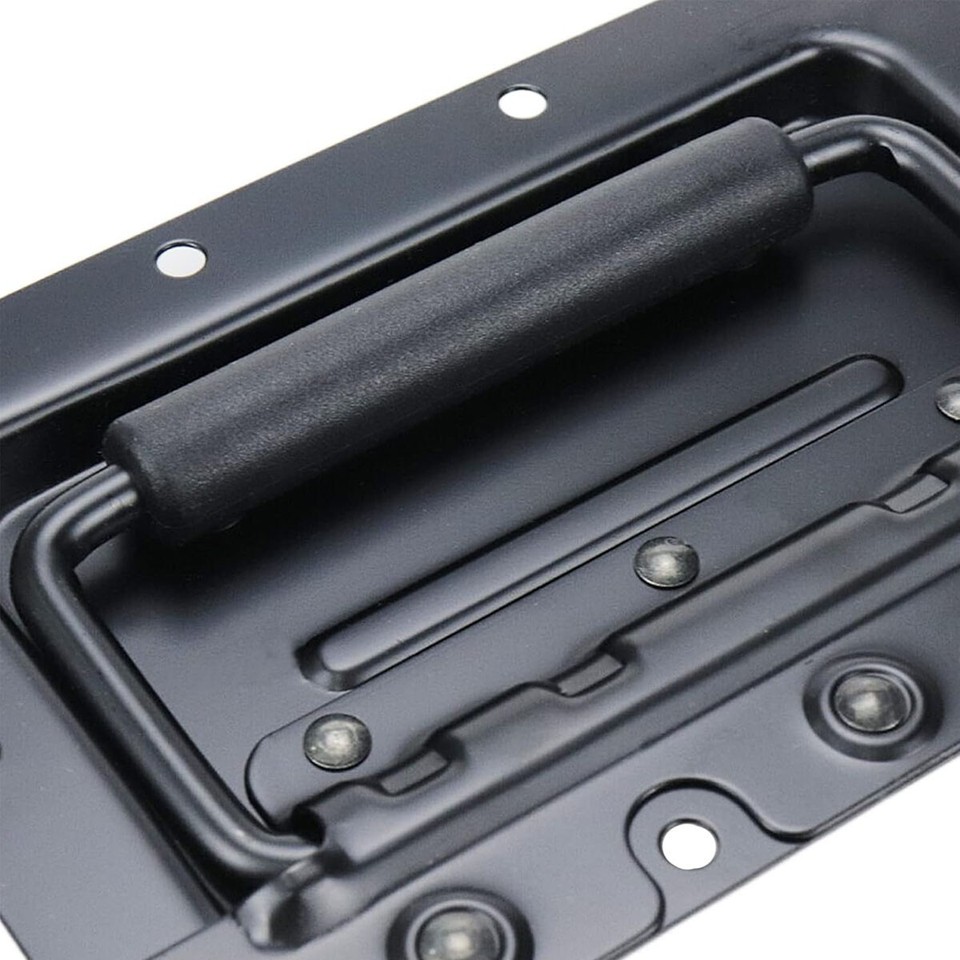 Set of 2 Spring Loaded Recessed Pull Handle with Rubber Padding Handles ...