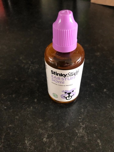 Genuine STINKY STUFF ear stuff ear drops for dogs, 50ml, soothe clean ...