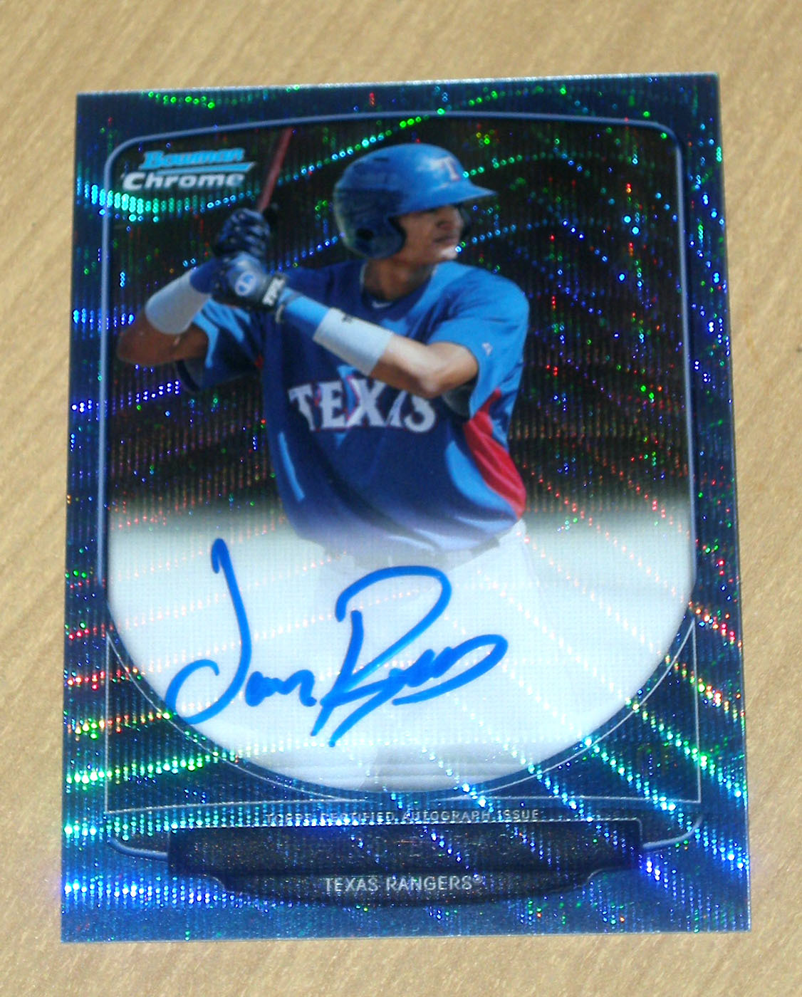 2013 Bowman Chrome Blue Wave autograph refractor Jairo Beras 39/50 | eBay