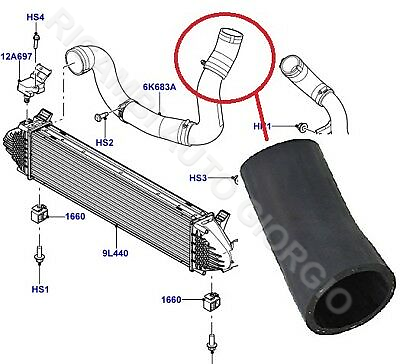 TUBO ARIA MANICOTTO INTERCOOLER LAND ROVER FREELANDER II LR002589 ...