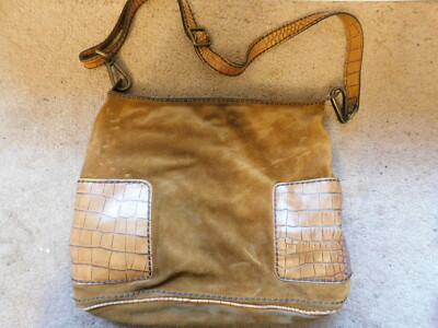 Plinio Visona Brown Leather Handbag Pocketbook Purse Magnet Closure | eBay