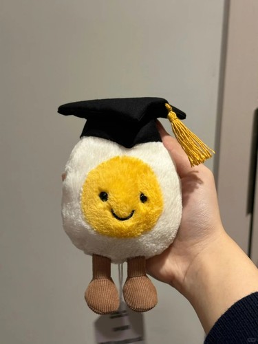 Amuseables Boiled Egg Graduation Cute Je Cat Soft Plush Toy Gift NWT | eBay
